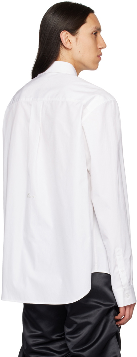 We11done White Sharp Collar Shirt We11done