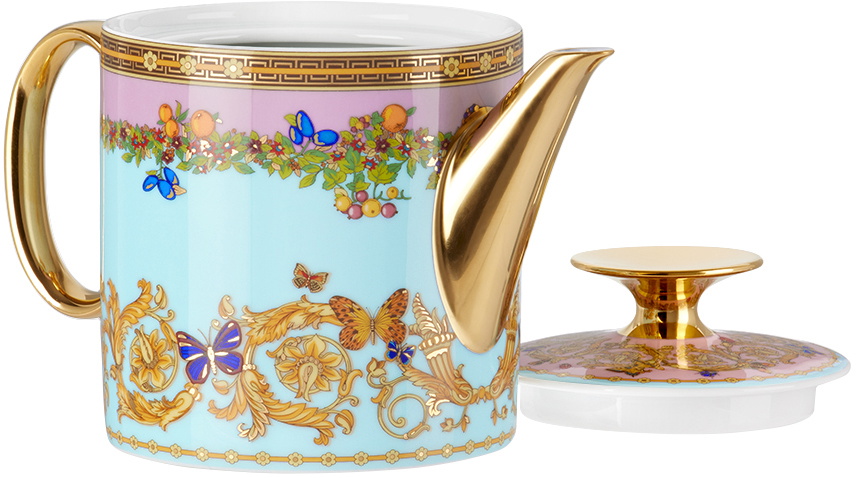 Versace Blue Rosenthal 'Le Jardin' Teapot Versace