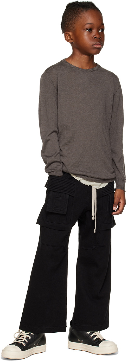 Rick Owens Kids Gray Biker Level Sweater Rick Owens