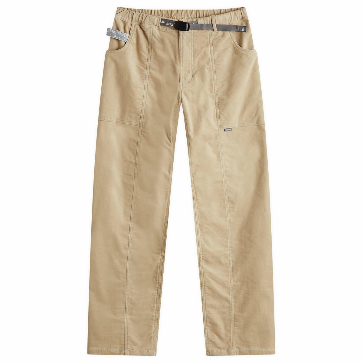 Gramicci Men's x and wander Tape Corduroy Gadget Pants in Beige Gramicci
