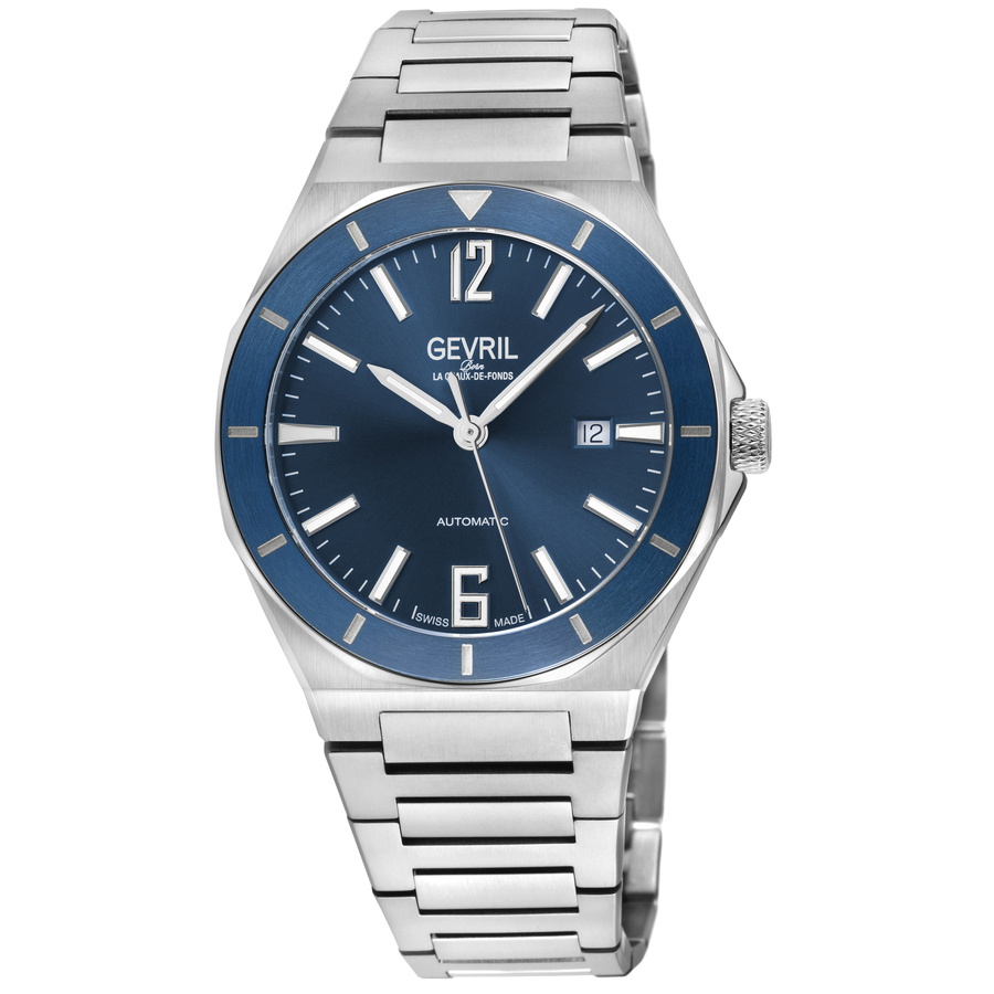 Gevril High Line Automatic Blue Dial Mens Watch 48401B Gevril