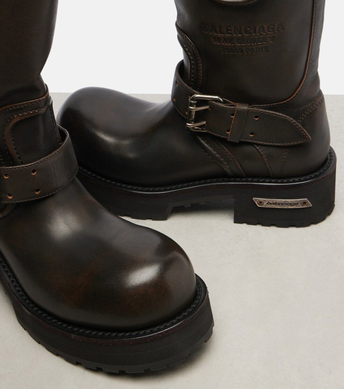 Balenciaga Venom debossed leather boots Balenciaga