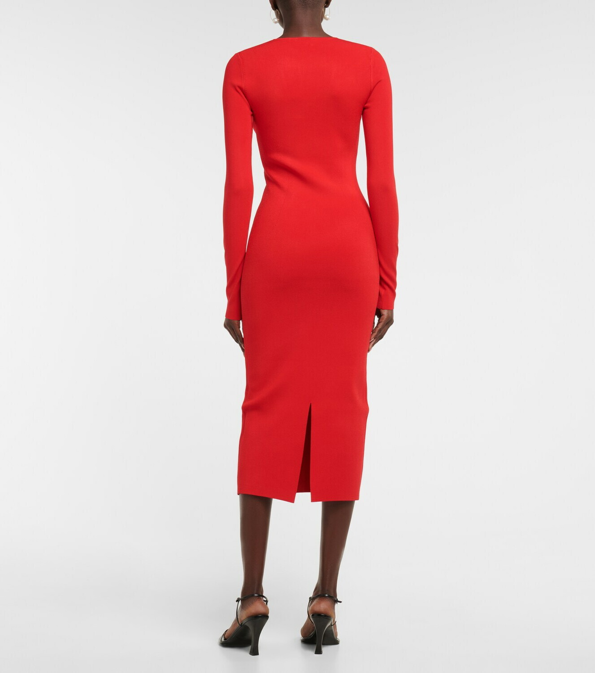 Victoria Beckham - VB V-neck knit midi dress Victoria Beckham