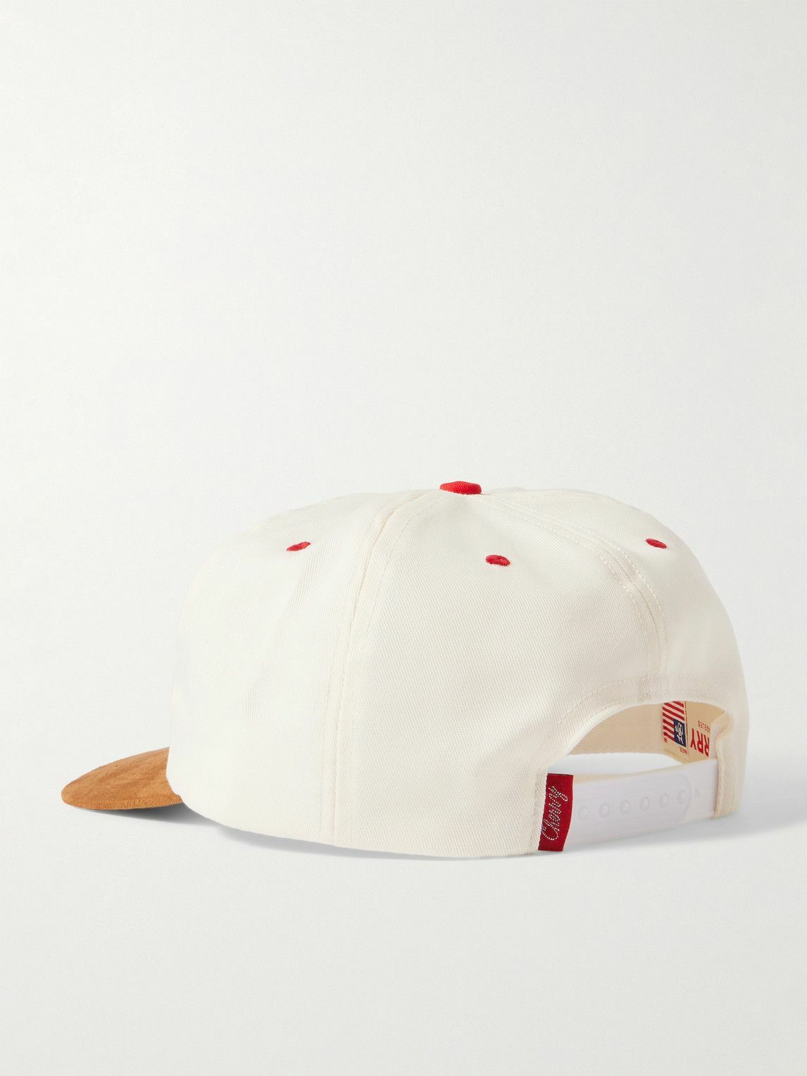 Cherry Los Angeles - Logo-Embroidered Cotton-Twill and Suede Baseball ...