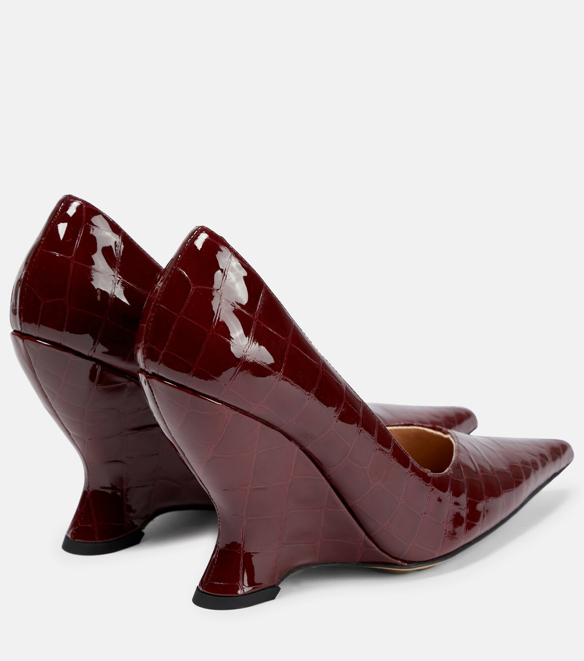 Bottega Veneta - Croc-effect leather pumps Bottega Veneta