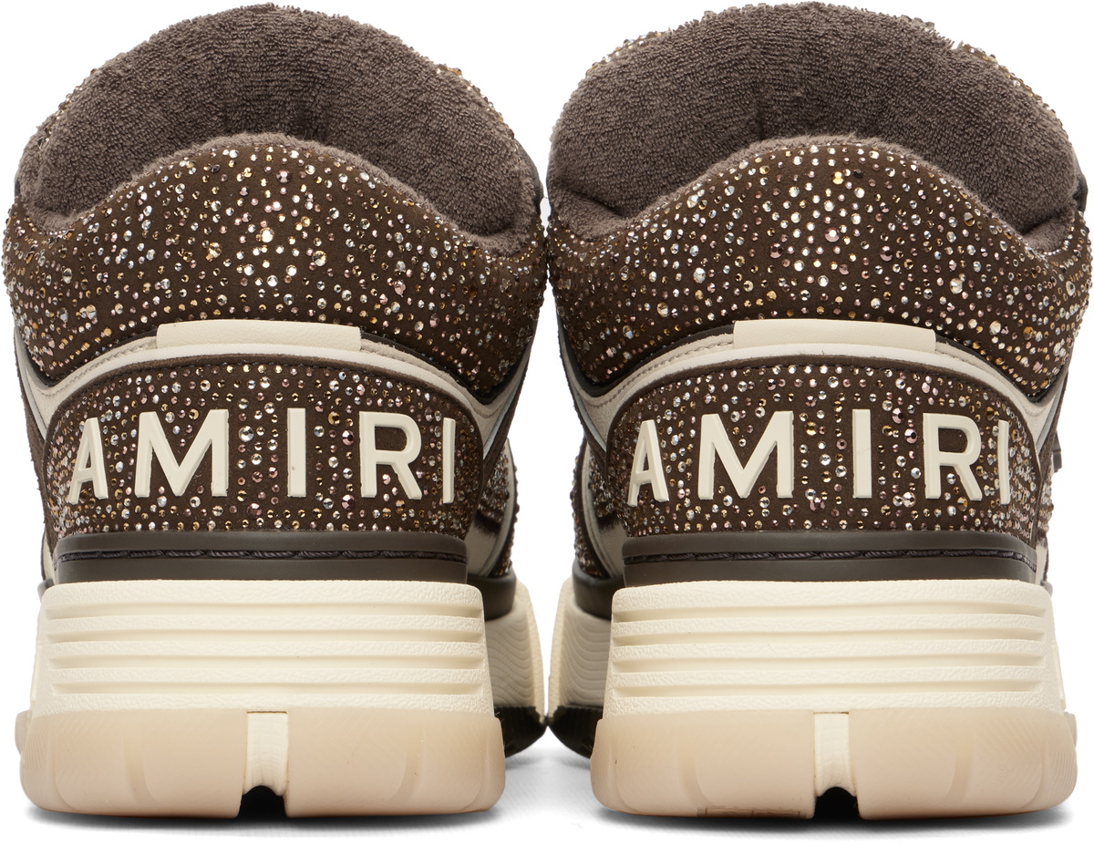AMIRI Brown & Beige Crystal MA-1 Sneakers Amiri