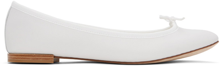 Repetto White Cendrillon Ballerina Flats Repetto