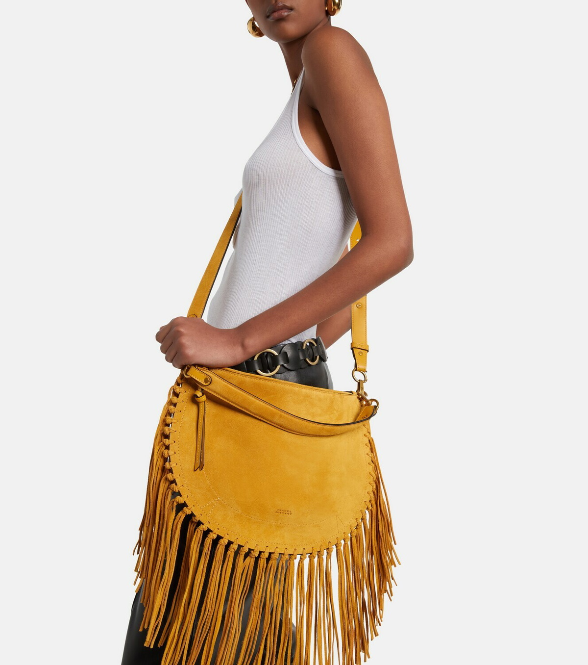 Isabel Marant Oskan fringed suede shoulder bag Isabel Marant
