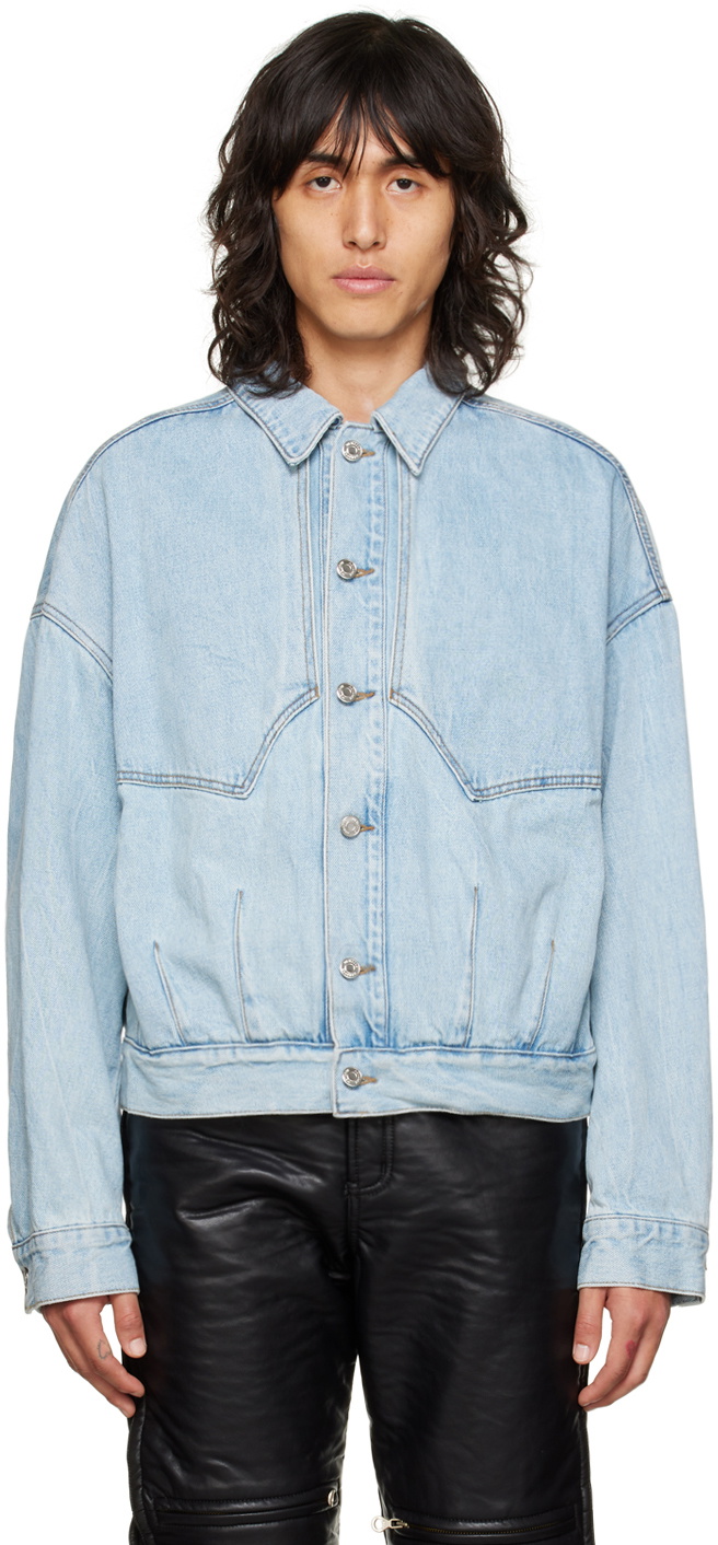 We11done Blue Faded Denim Jacket We11done