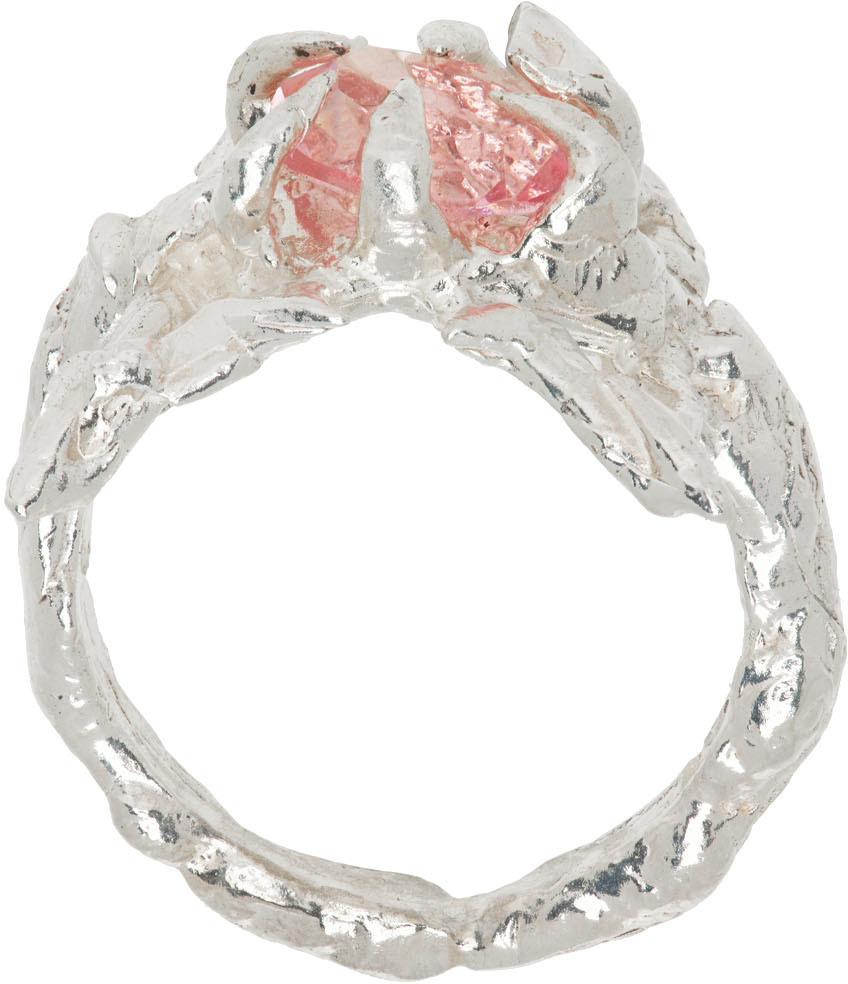 Harlot Hands SSENSE Exclusive Pink Butterfly Ring Harlot Hands