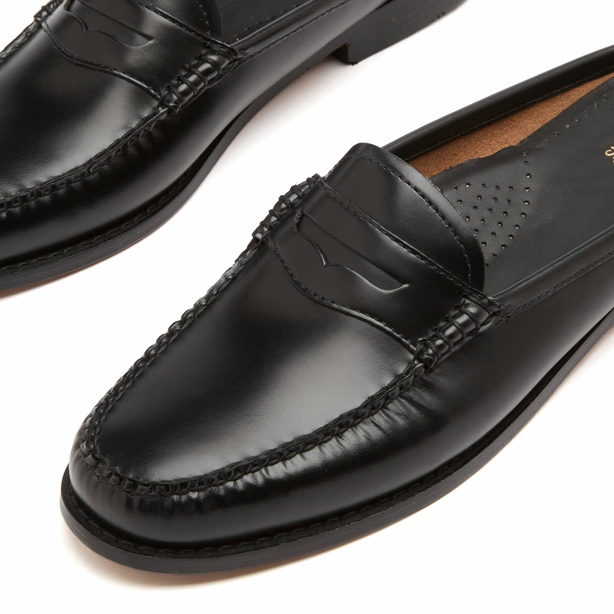 Bass Weejuns Women's Penny Mule Loafer in Black Leather Bass Weejuns