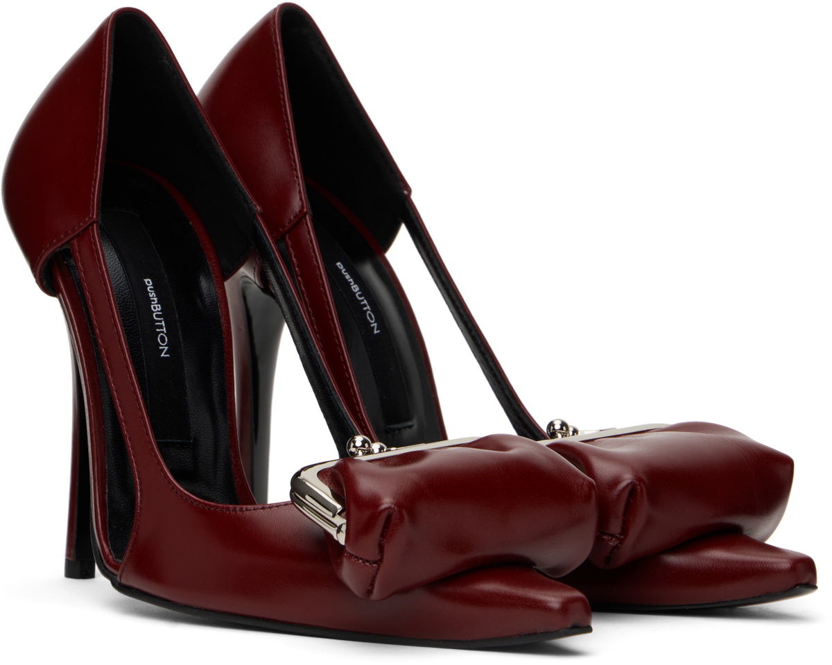 Pushbutton Burgundy Coin Purse Pointy Heels Pushbutton