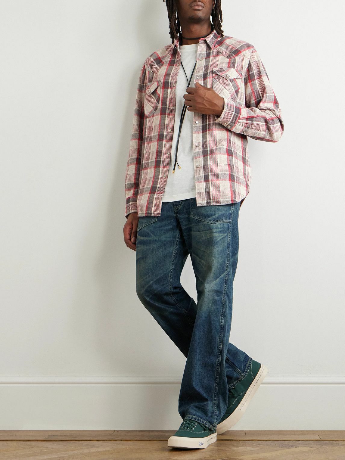 RRL - Buffalo Checked Cotton-Flannel Shirt - Red RRL