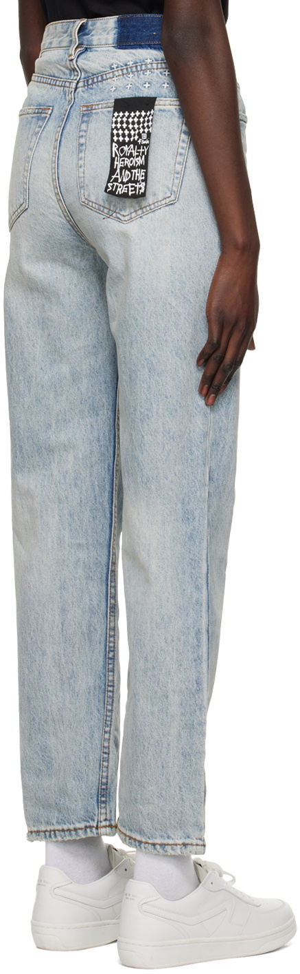 Ksubi Blue Brooklyn Skream Trashed Jeans Ksubi