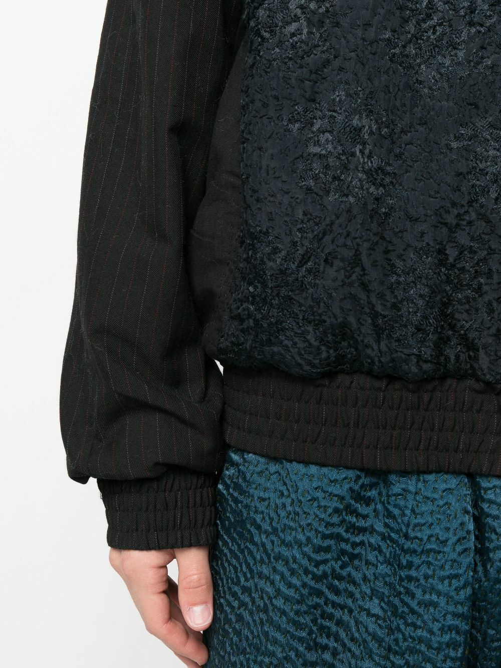 By Walid Black Otto Embroidered Bomber Jacket By Walid