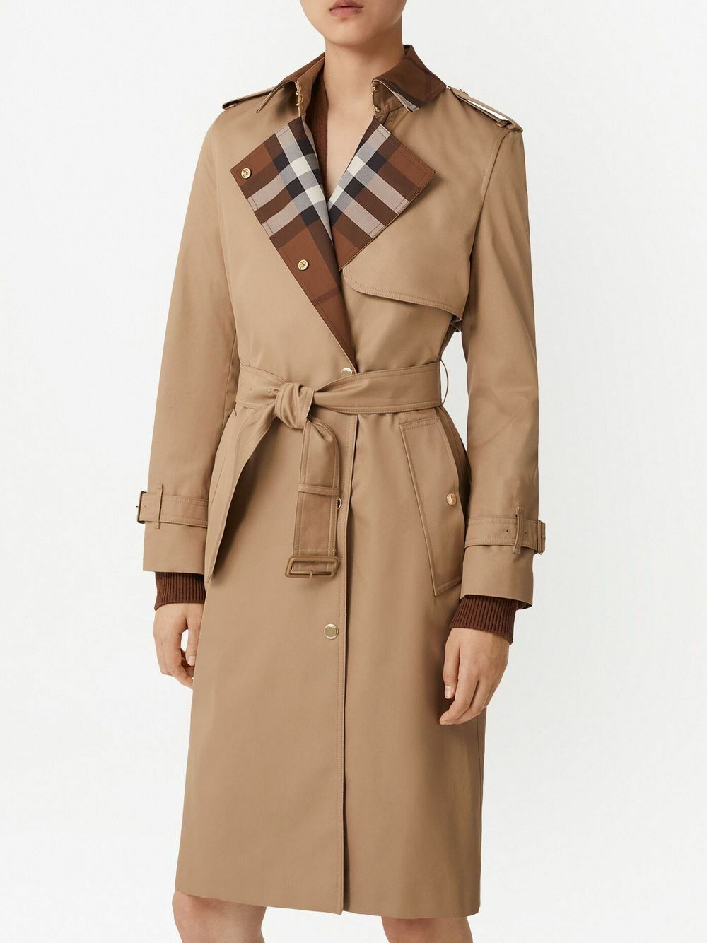BURBERRY - Sandridge Cotton Trench Coat Burberry