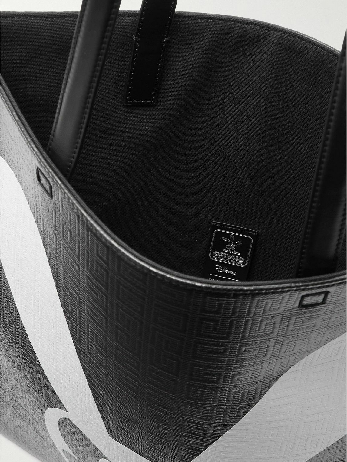 Givenchy - Disney Logo-Print Leather-Trimmed Coated-Canvas Tote Bag ...