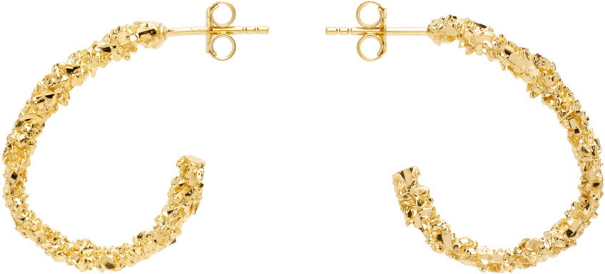 Veneda Carter Gold Medium VC003 Open Hoop Earrings Veneda Carter