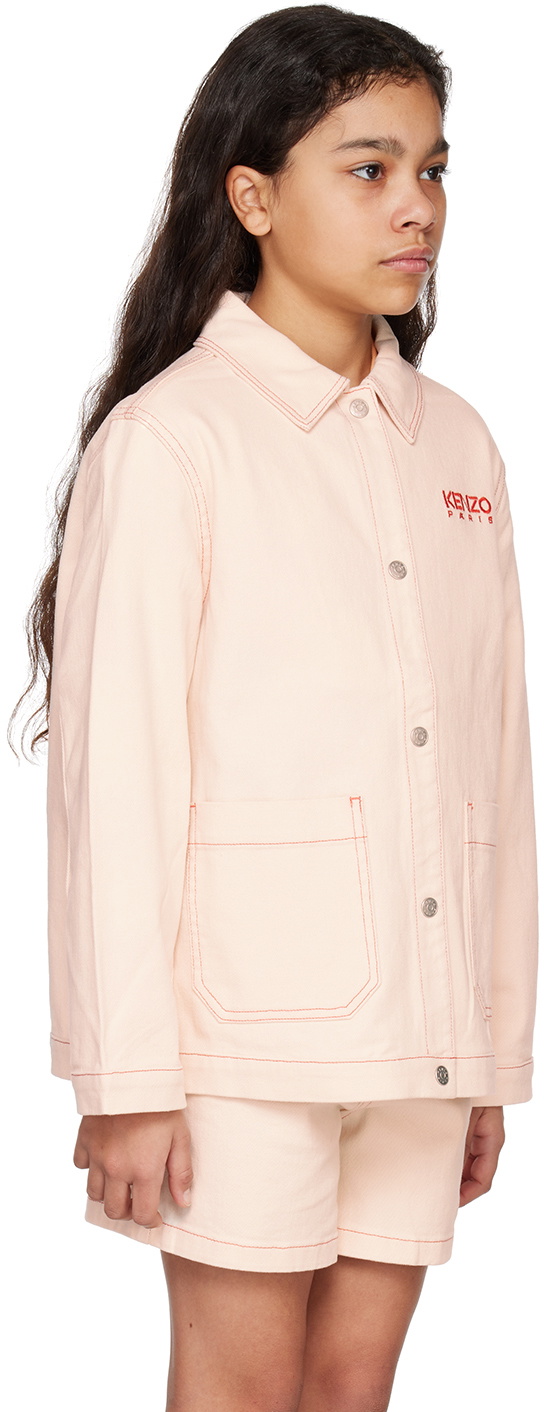 Kenzo Kids Pink Kenzo Paris Bamboo Jacket Kenzo