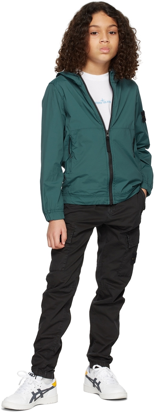 Stone Island Junior Kids Green Hooded Jacket Stone Island Junior