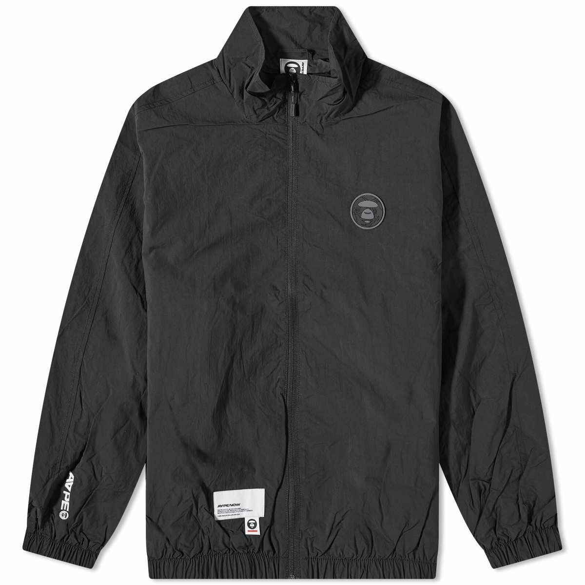 Men's AAPE Now Nylon Zip Jacket in Black AAPE by A Bathing Ape