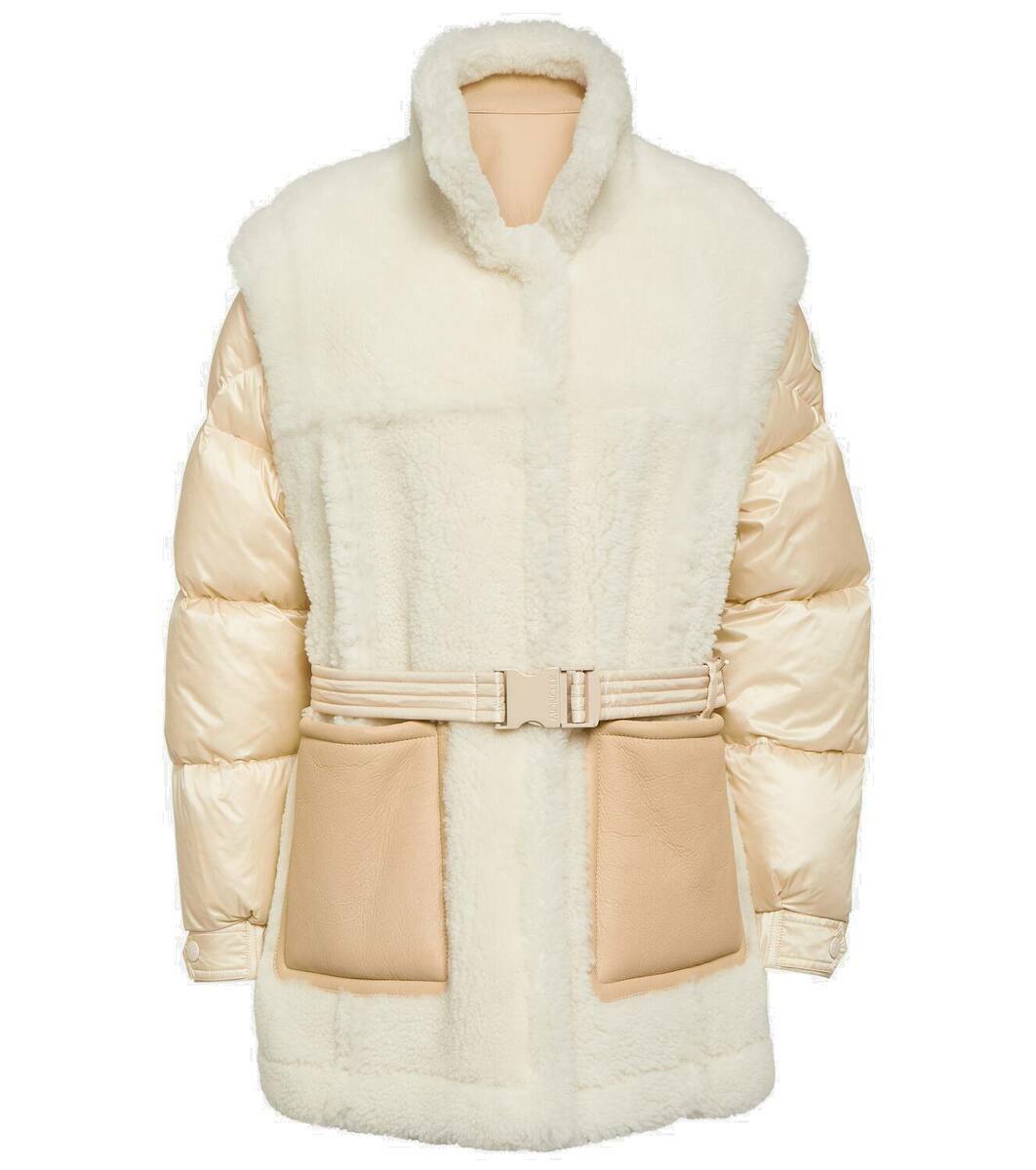 Moncler Charente shearling-trimmed down jacket Moncler