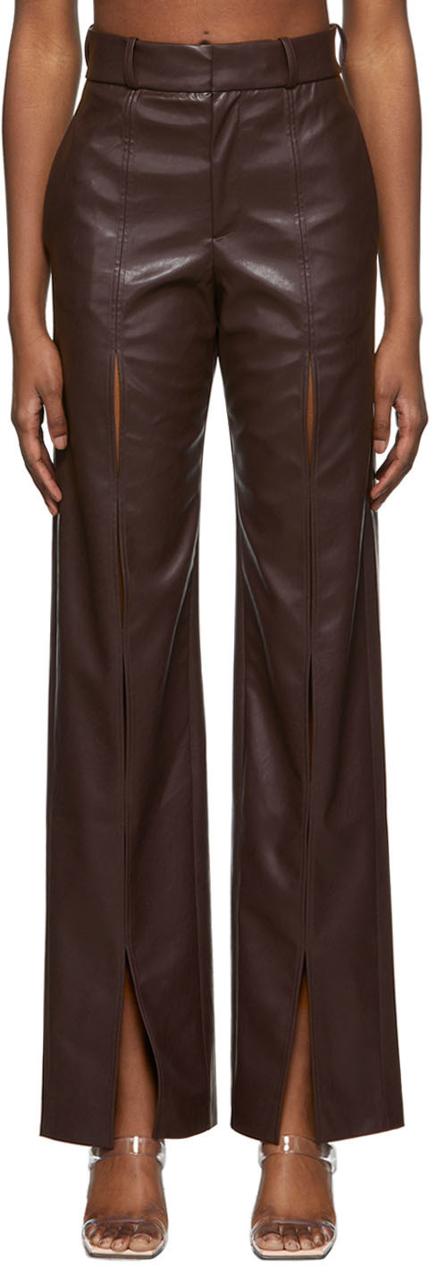 Yuzefi Burgundy Split Trousers Yuzefi