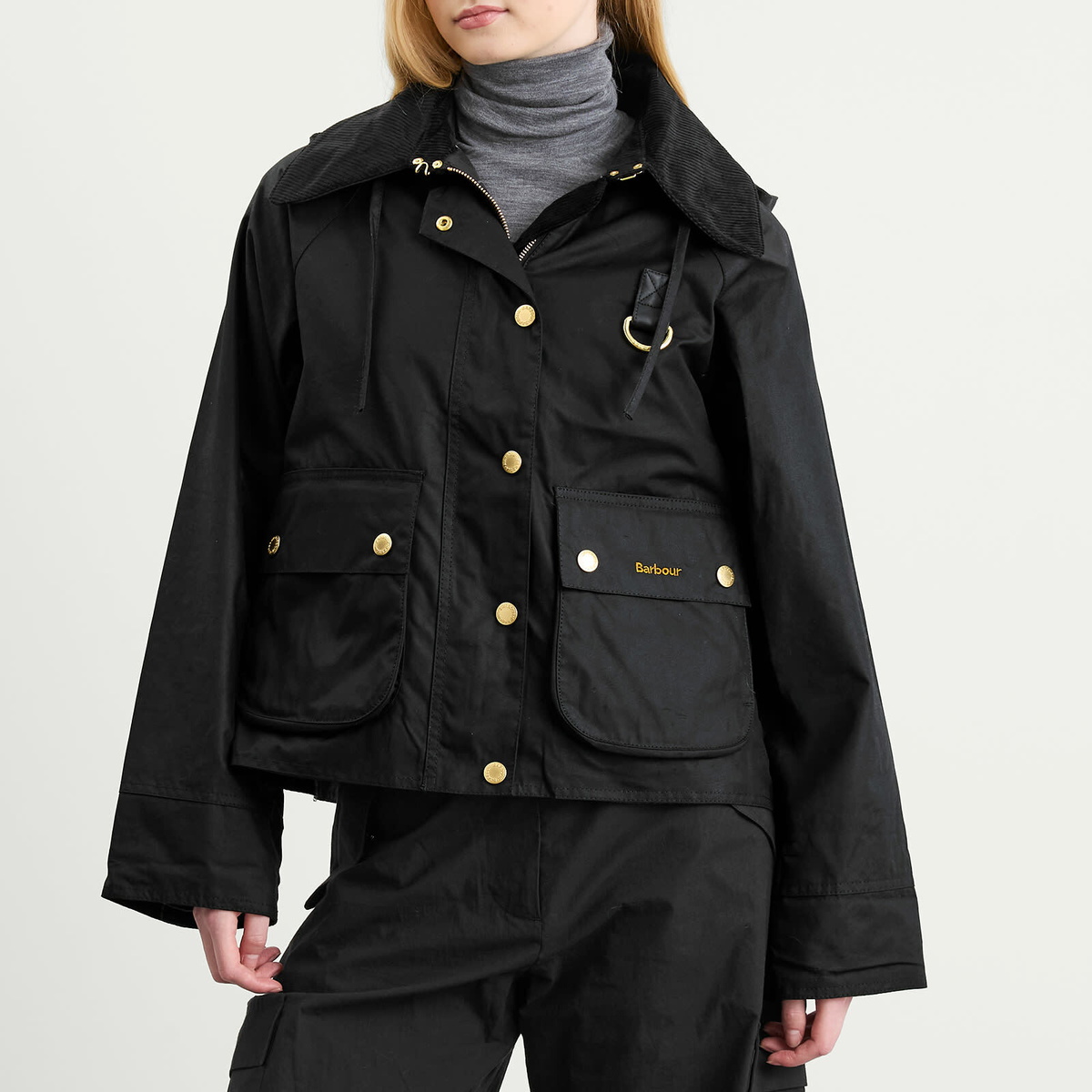 Barbour Women's Reighton Wax Jacket in Black Barbour