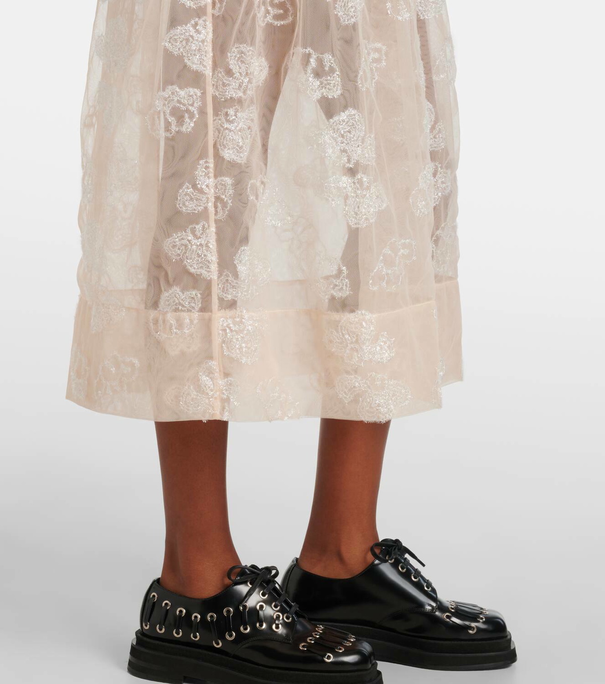 Simone Rocha Embroidered midi dress Simone Rocha
