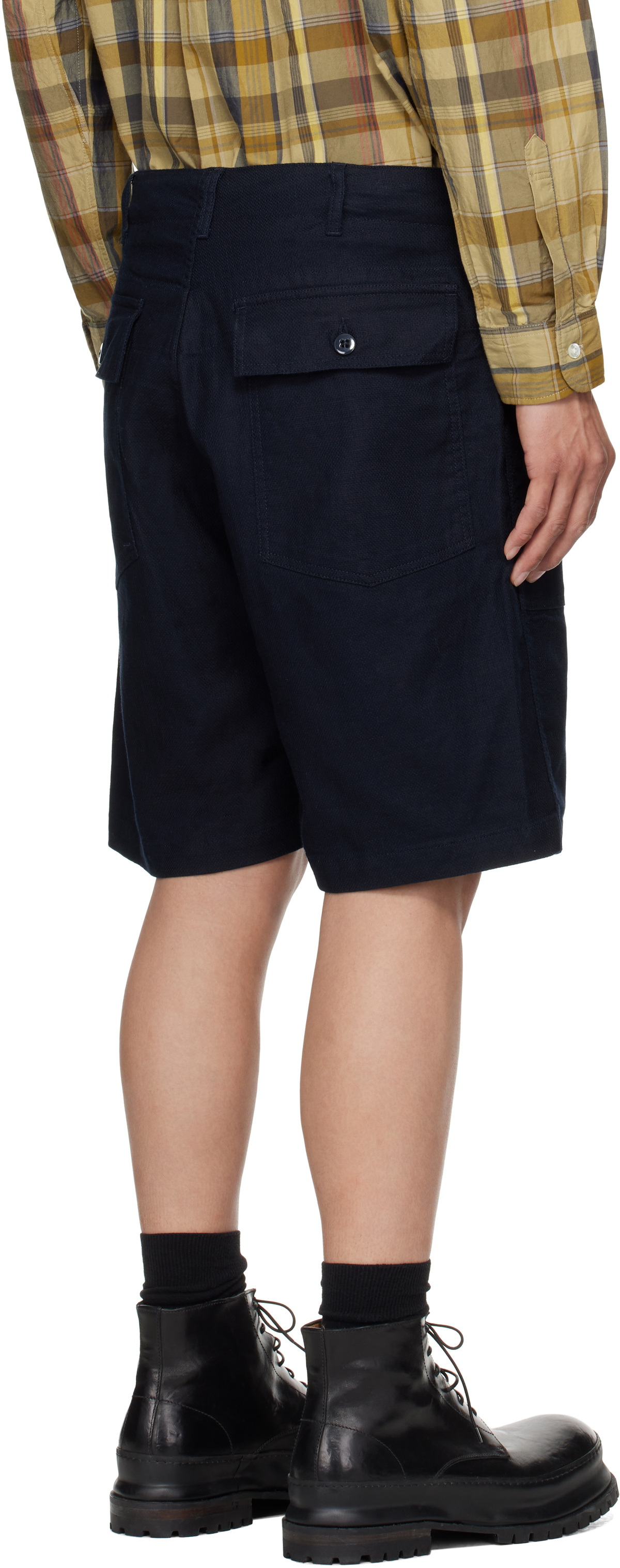 Engineered Garments Navy Fatigue Shorts Engineered Garments