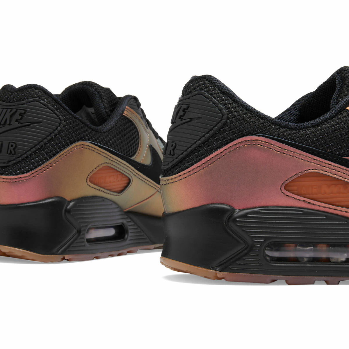Nike Men's Air Max 90 Recraft Sneaker in Black/Copper/Monarch Nike