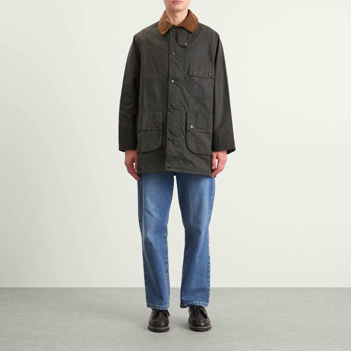 Barbour Men's OS Solway Wax Jacket in Sage Barbour