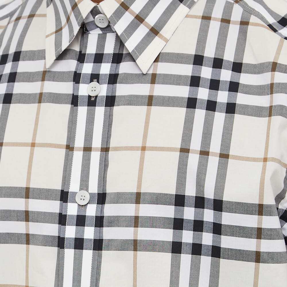 Burberry Men's Caxton Check Shirt in Parchment Check Burberry