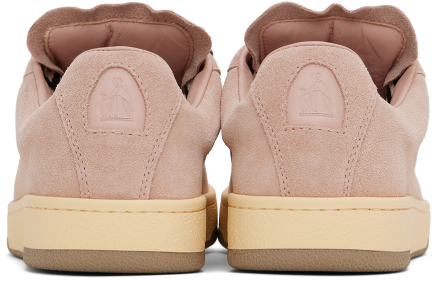 Lanvin Pink Suede Curb Lite Sneakers Lanvin