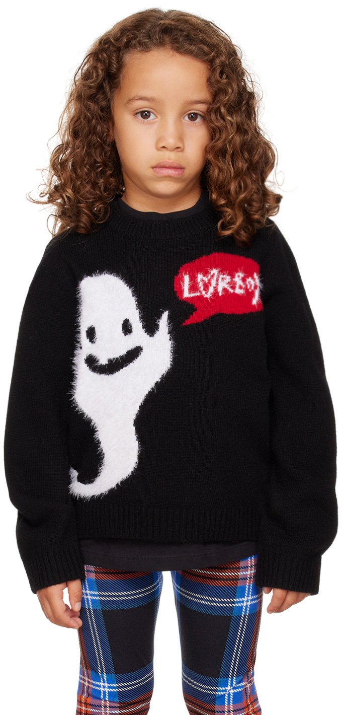 Charles Jeffrey Loverboy SSENSE Exclusive Kids Black Loverboy Sweater ...
