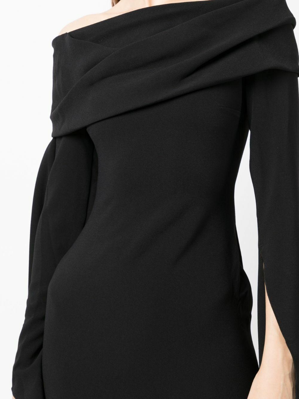 Solace London Black Arden Off-Shoulder Gown Solace London