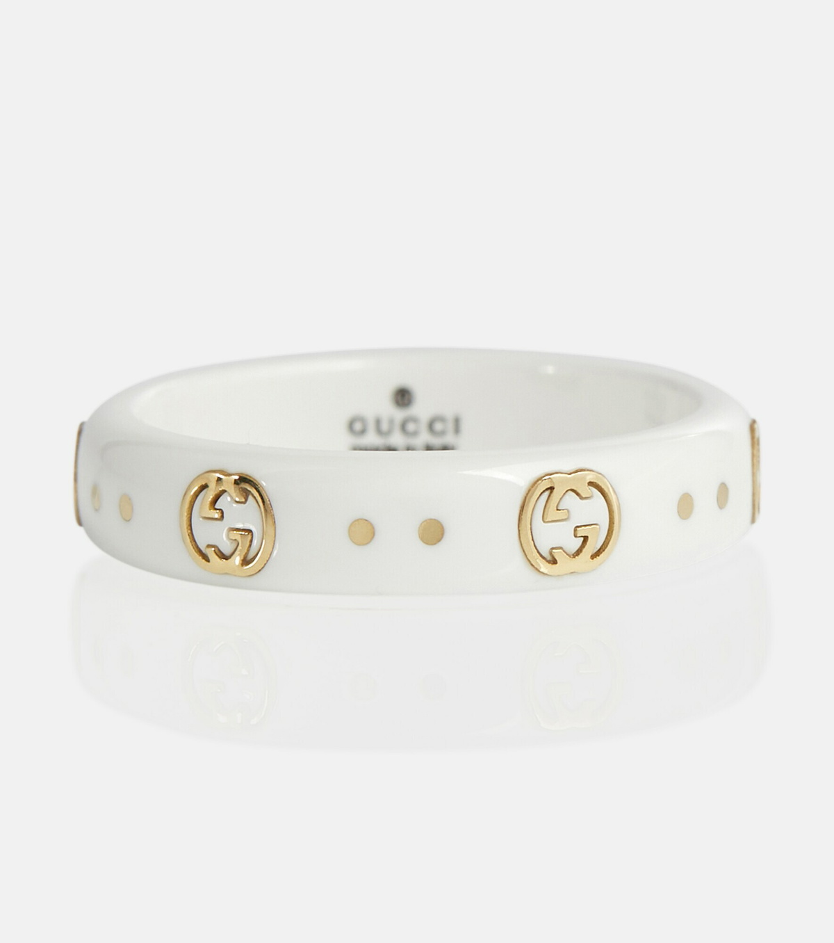 Gucci - Icon 18kt gold-plated ring with zirconia Gucci