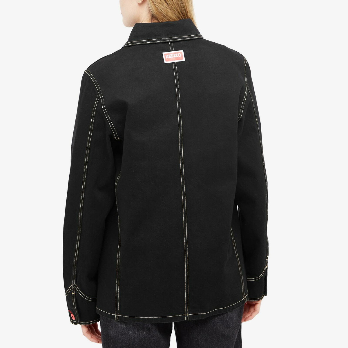 Kenzo Paris Men's Kenzo Archive Logo Workwear Jacket in Rinse Black ...