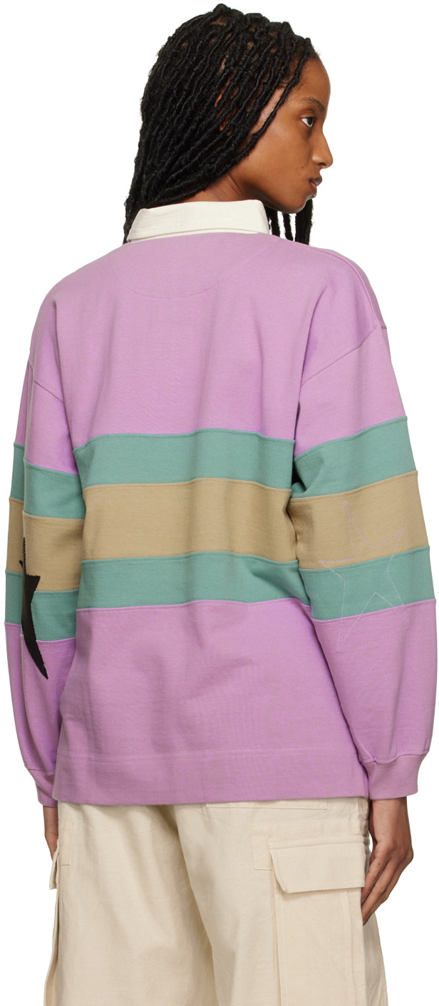 Story mfg. Purple & Green Climber Long Sleeve Polo Story Mfg.