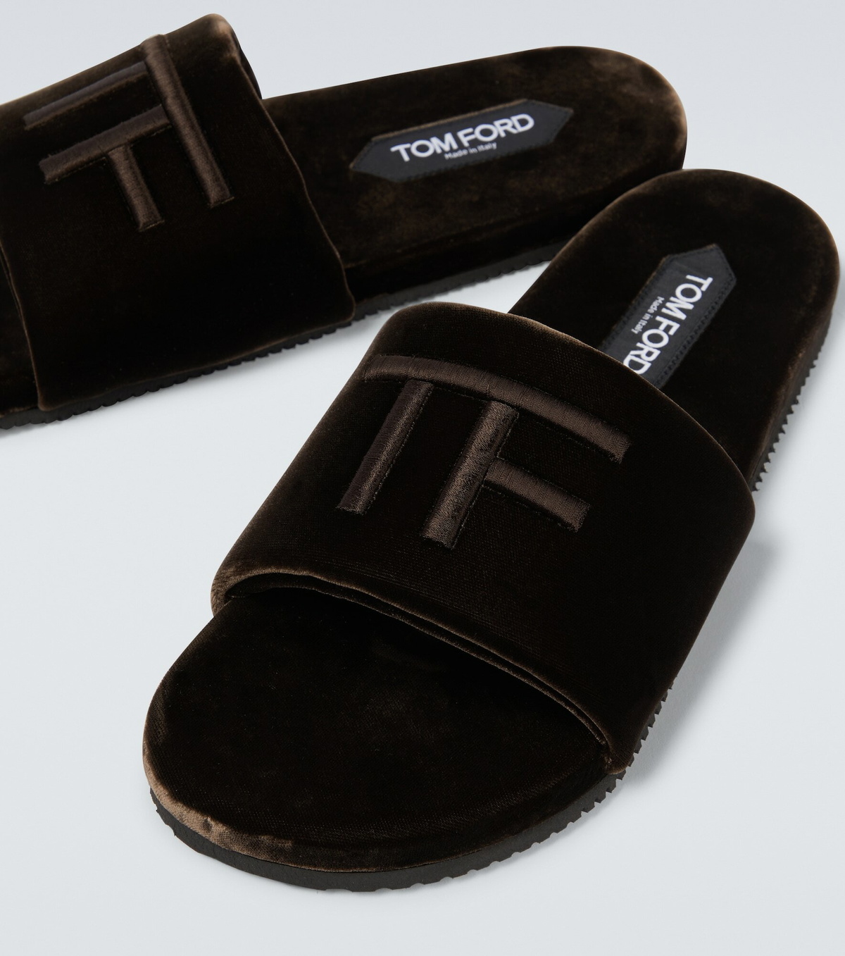 Tom Ford - Harrison velvet slides TOM FORD
