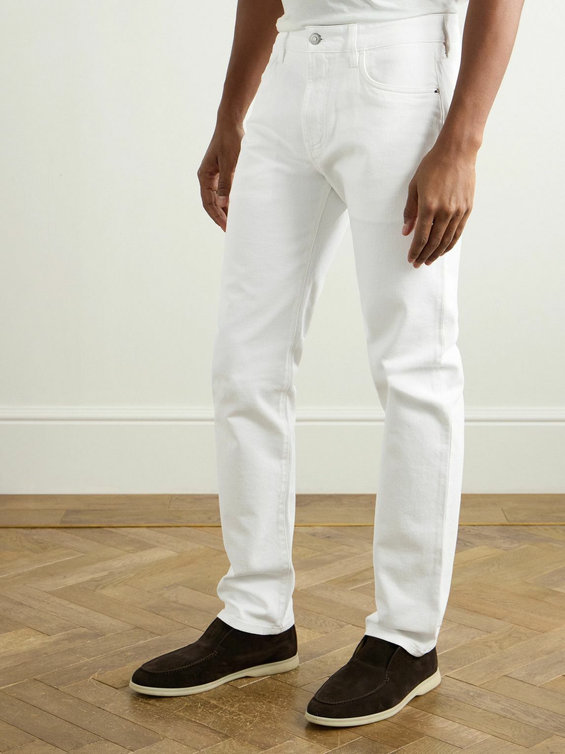 Loro Piana - Slim-Fit Straight-Leg Jeans - White Loro Piana