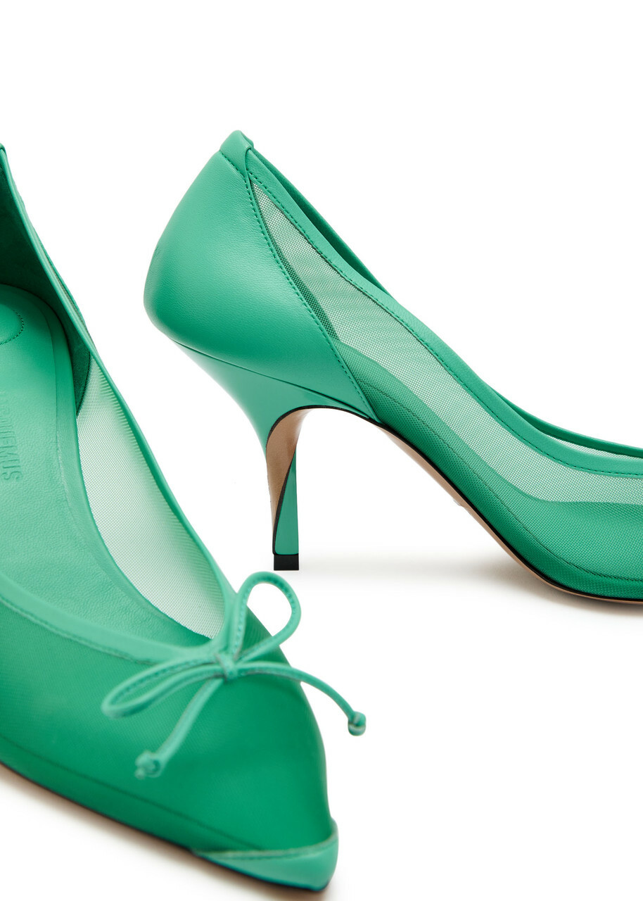 Jacquemus Les Escarpins Tourni Mesh and Leather Pumps Jacquemus