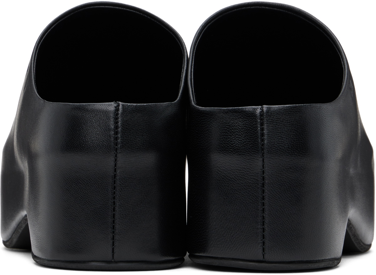 Marni Black Leather Chunky Sabot Clogs Marni