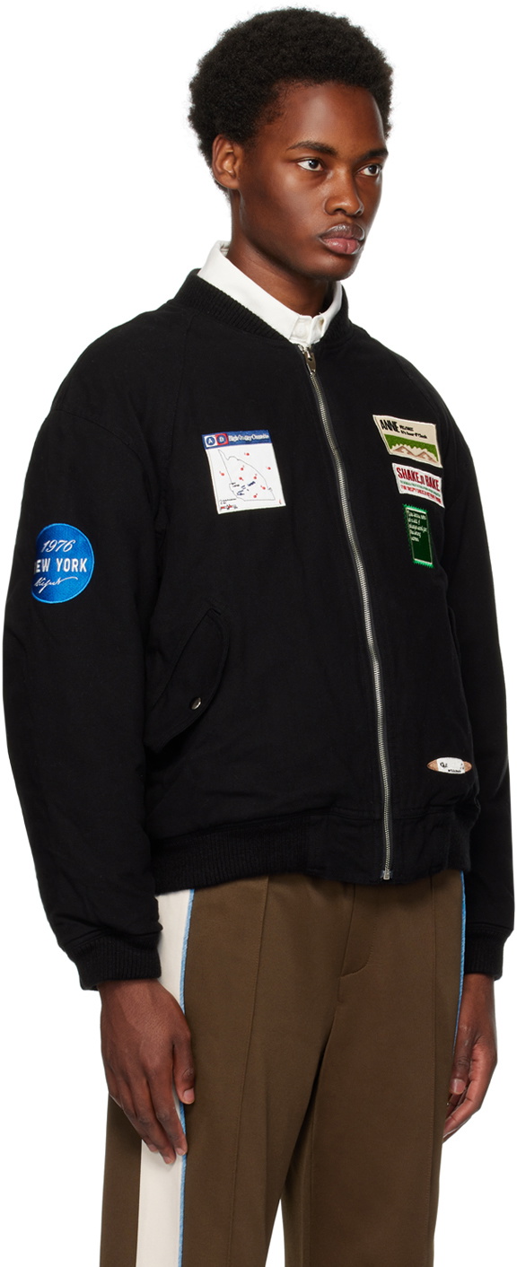 Kijun Black Patch Bomber Jacket Kijun