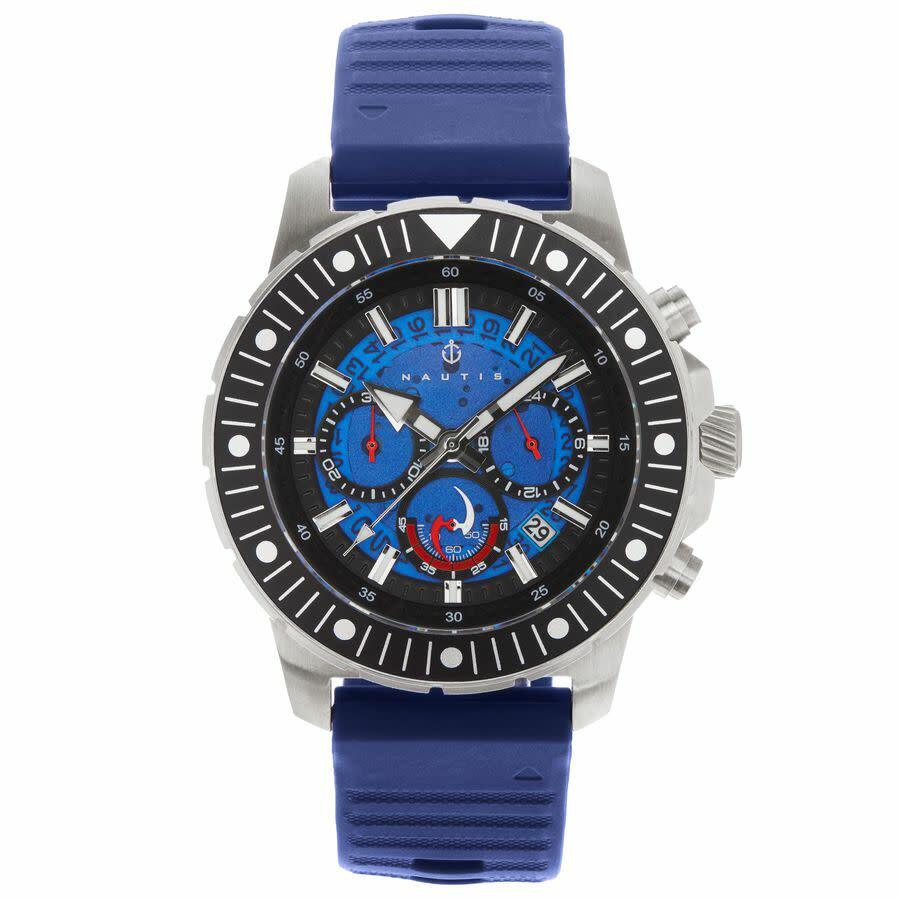 Nautis Caspian Chronograph Quartz Blue Dial Mens Watch 21227G-C Nautis