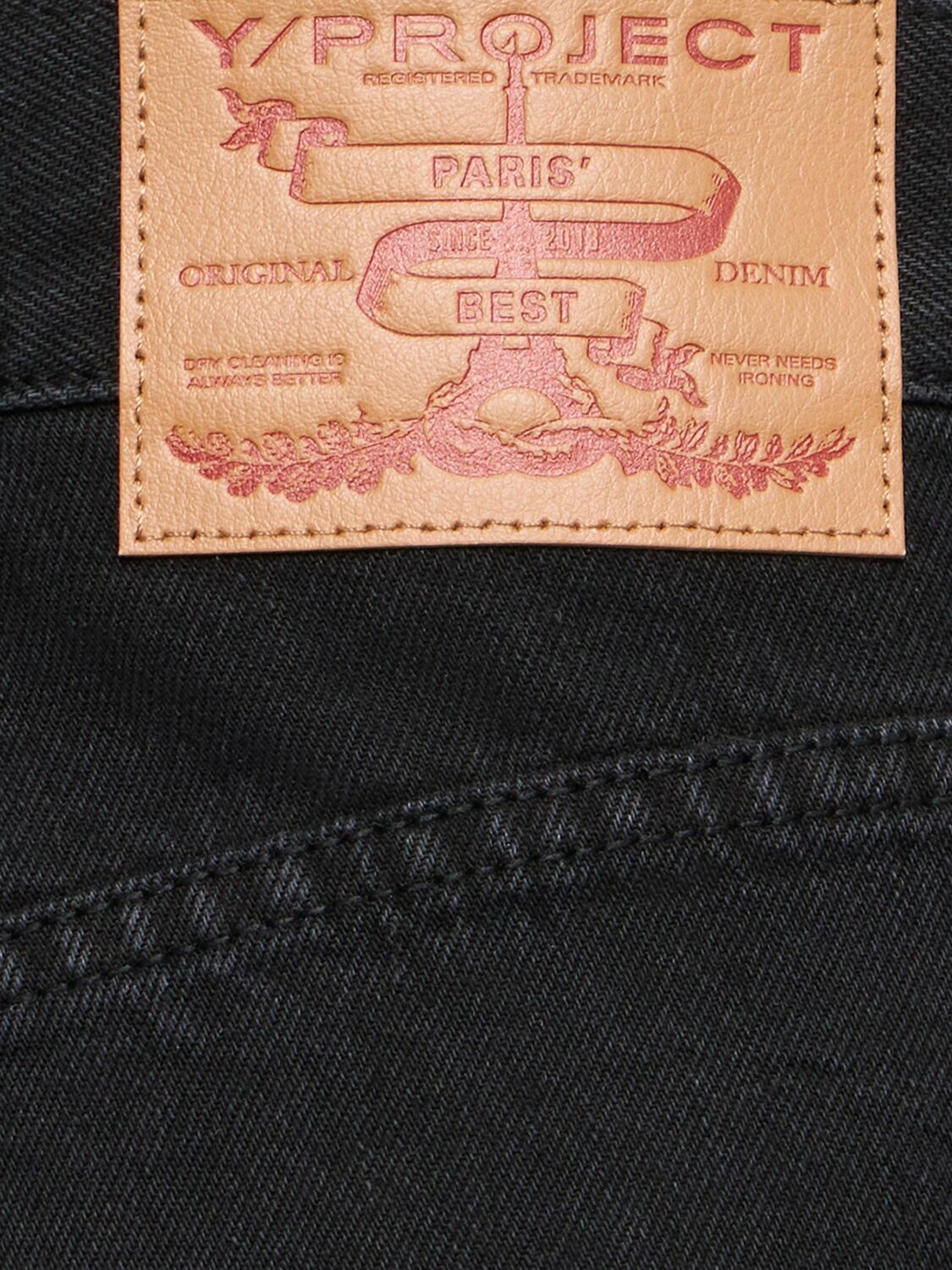 Y/PROJECT High Rise Cutout Denim Wide Jeans Y/Project
