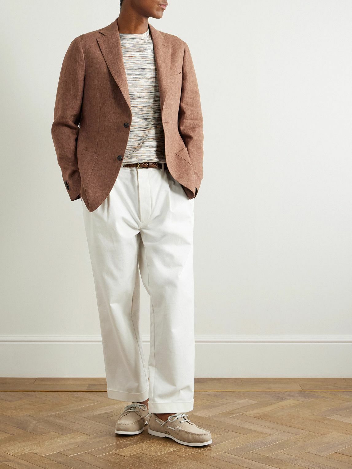 Incotex - Venezia 1951 Slim-Fit Garment-Dyed Linen Suit Jacket - Brown Incotex