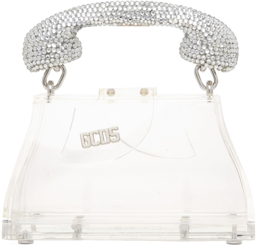 GCDS Transparent Small Call Me Comma Bag GCDS