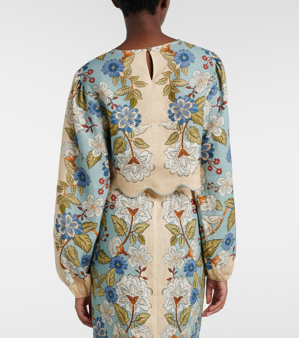 Farm Rio Floral linen blouse Farm Rio