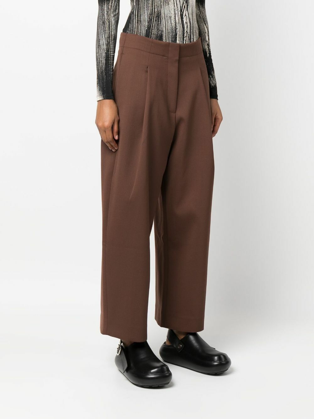 STUDIO NICHOLSON - Wide Leg Cropped Trousers Studio Nicholson